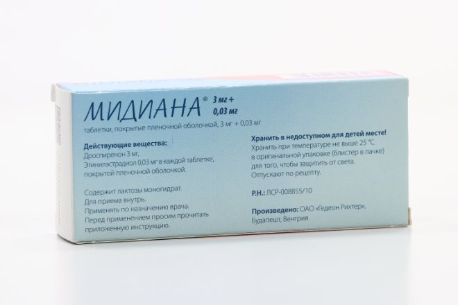 Мидиана 3 мг+0.03 мг, 63 шт, таблетки покрытые пленочной оболочкой ...