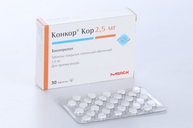Конкор Кор 2.5 мг, 30 шт, таблетки покрытые пленочной оболочкой ...
