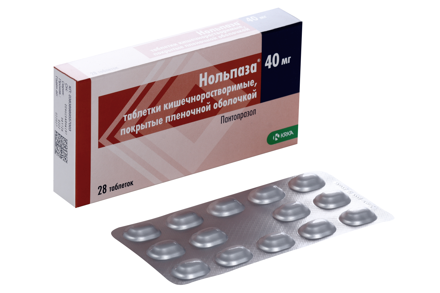 Нольпаза 40 мг, 28 шт, таблетки покрытые кишечнорастворимой оболочкой ...