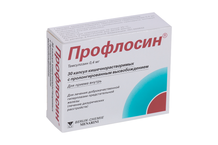 Профлосин 0.4 мг, 30 шт, капсулы кишечнорастворимые с пролонгированным ...