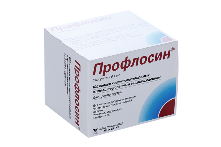 Профлосин 0.4 мг, 100 шт, капсулы кишечнорастворимые пролонгированного ...
