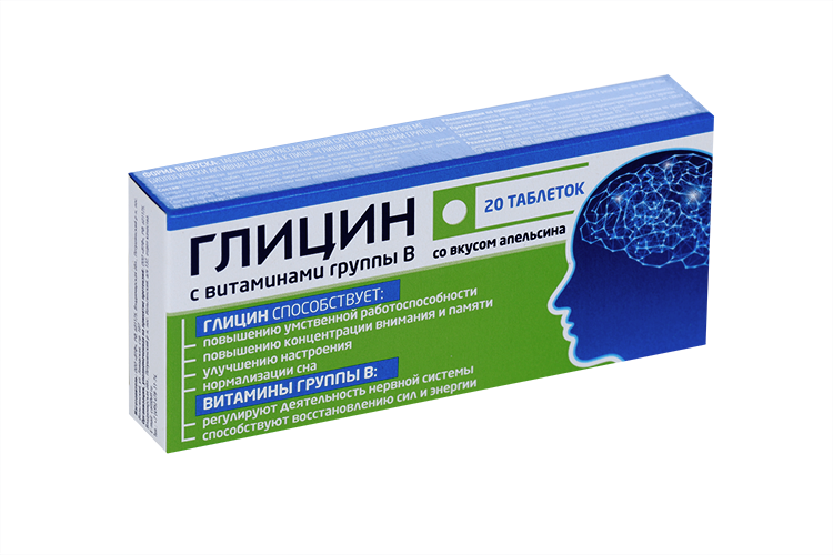 Глицин с витаминами В, 800 мг, 20 шт, таблетки – купить по цене 75 руб ...
