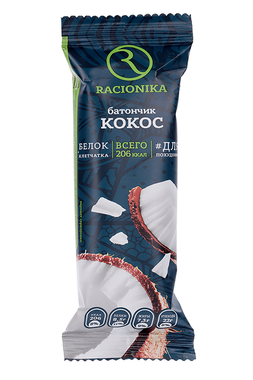 Батончик Рационика Диет глазир во вкусом кокоса, 60 г – купить по цене ...