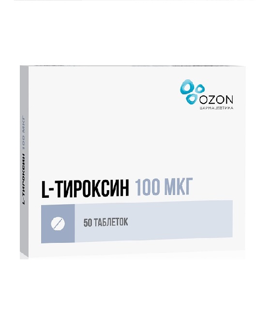 Л-Тироксин, 100 мкг, 50 шт, таблетки – купить по цене 118 руб. в ...