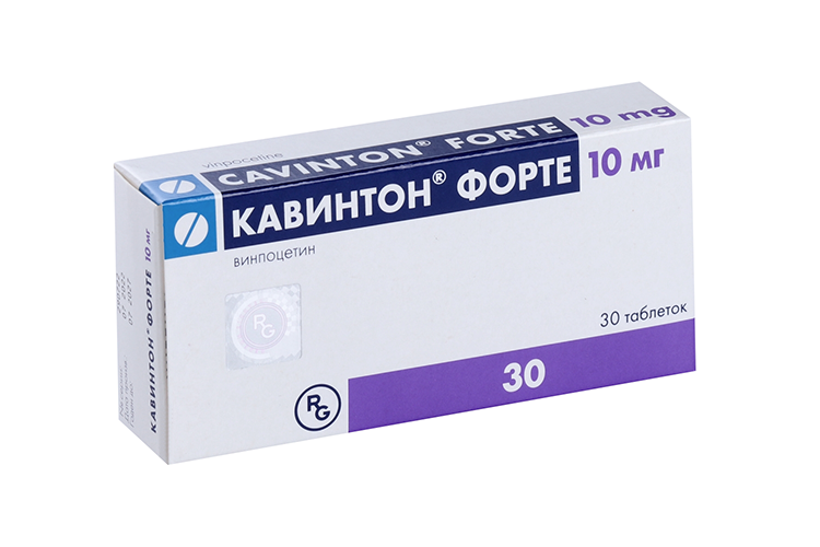 Кавинтон Форте 10 мг, 30 шт, таблетки (Д) – купить по цене 167 руб. в ...