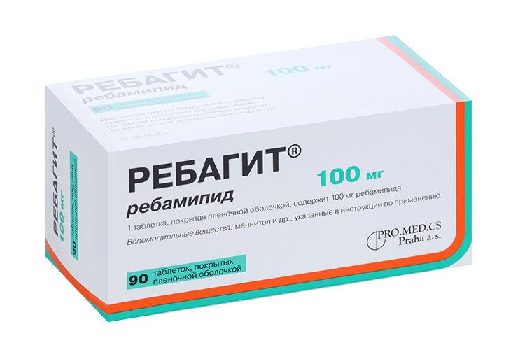 Ребагит 100 мг, 90 шт, таблетки покрытые пленочной оболочкой – купить ...