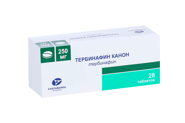 Тербинафин Канон 250 мг, 28 шт, таблетки – купить по цене 380 руб. в ...