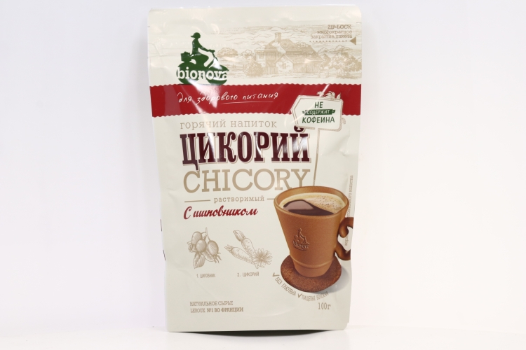 Напиток Bionova Цикорий горячий/растворимый с шиповником, 100 г ...