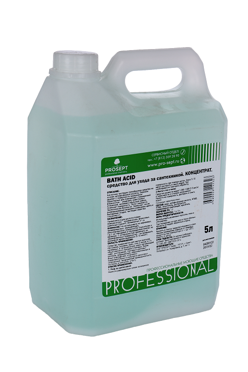 Средство для удаления ржавчины и минеральных отложений щадящее Bath Acid . Концентрат, 5л ...