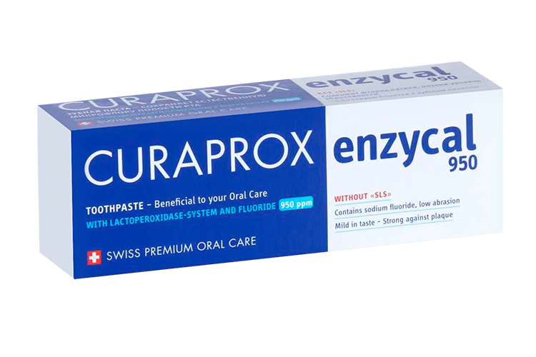 З/паста Curaprox Enzycal 950 ppm фторида натрия, 75 мл – купить по цене ...