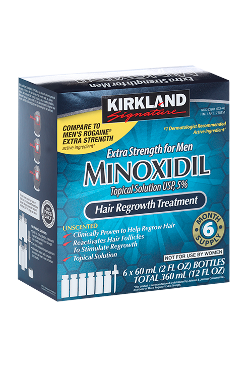 Миноксидил 5% Kirkland Signature лосьон д/роста волос и бороды с ...