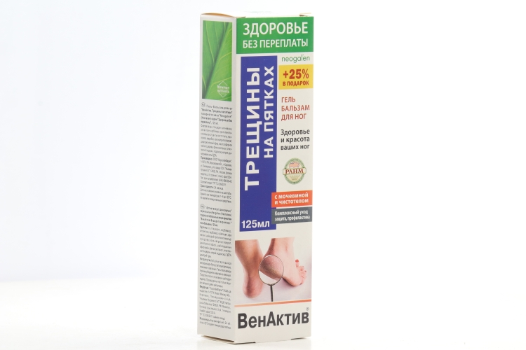 Гель-бальзам ВенАктив Трещины на пятках д/ног с мочевиной и чистотелом ...