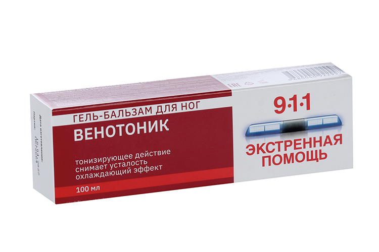 Гель д/ног Mirrolla 911 венотоник при тяжести боли и отеках в ногах 100 ...