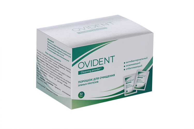 Порошок OVIDENT д/очищения зубных протезов, 32 шт – купить по цене 283 ...
