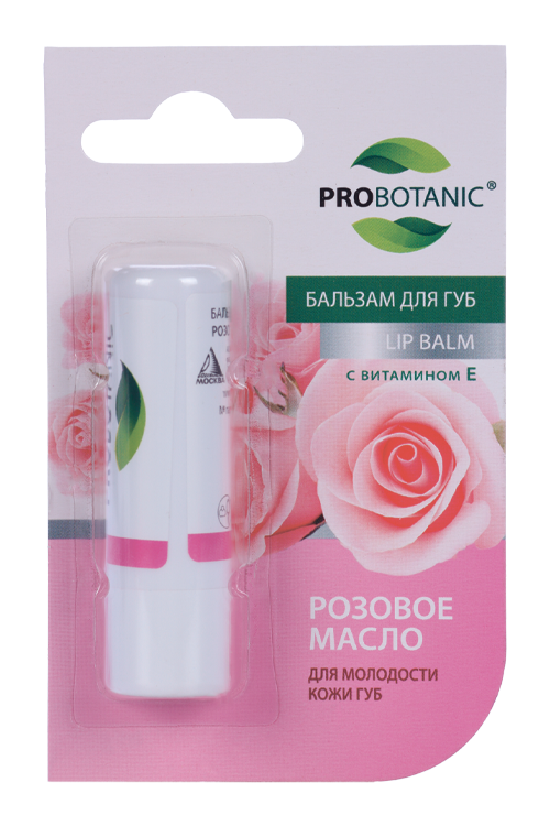 Бальзам д/губ Probotanic с витамином Е Розовое масло, 4 г – купить по ...