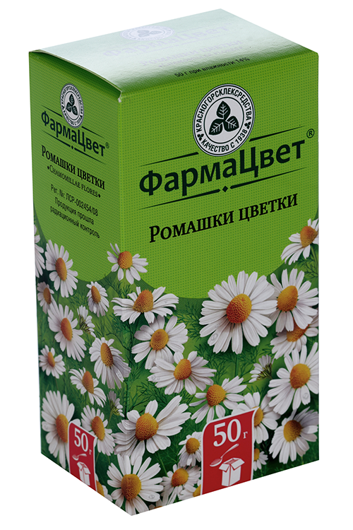 Ромашки цветки ФармаЦвет, 50 г, сырье растительное измельченное ...