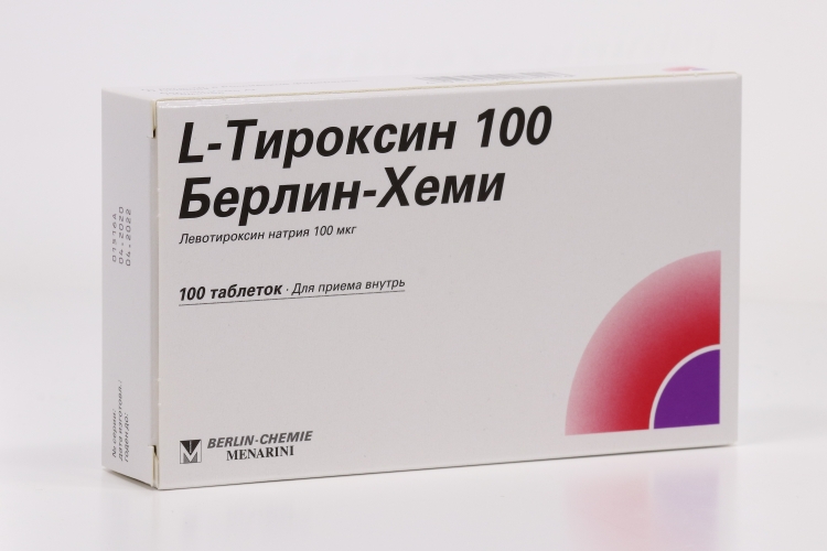 Л-Тироксин 100 Берлин Хеми 100 мкг, 100 шт, таблетки – купить по цене ...