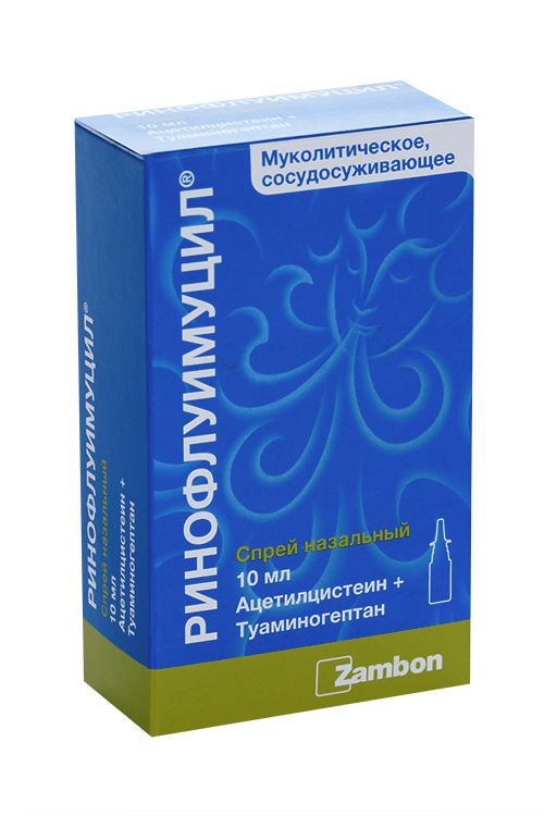 Ринофлуимуцил, 10 мл, спрей назальный дозированный – купить по цене 384 ...